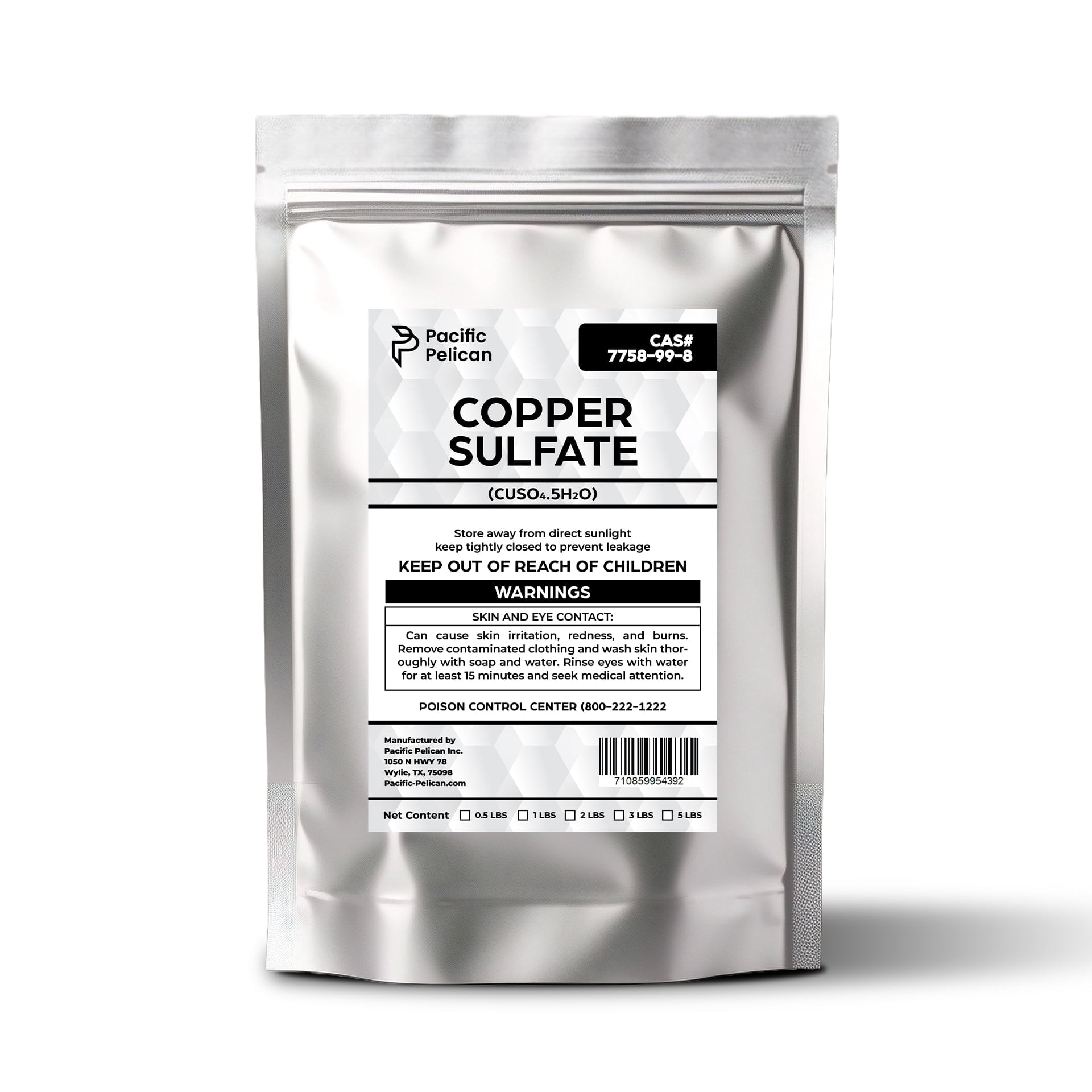 Pacific Pelican's Copper Sulfate (Cupric Sulfate Pentahydrate) CuSO4 ...