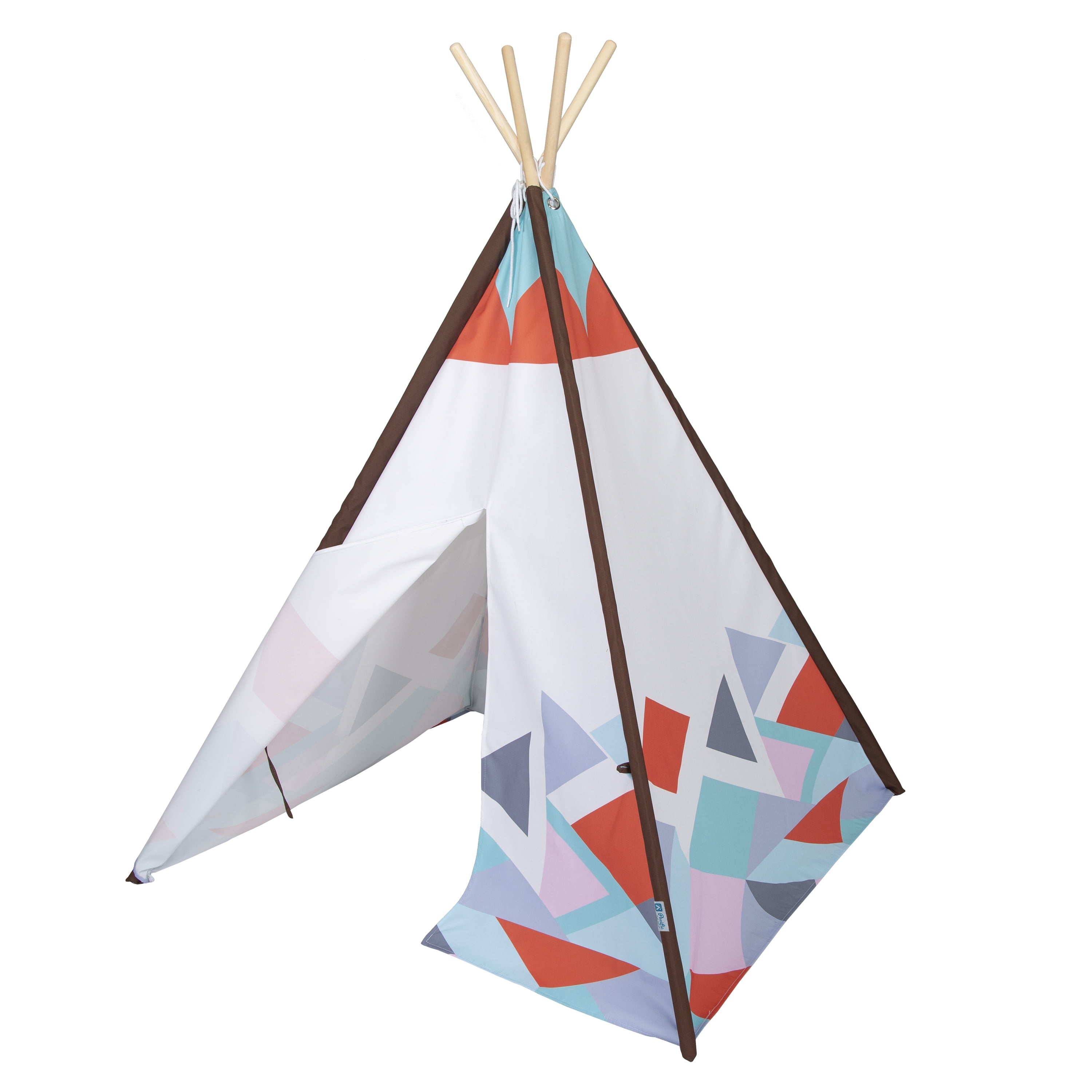 Pacific Play Tents Geo Tee Pee for Kids - Solid Wood Poles, Mesh Window ...