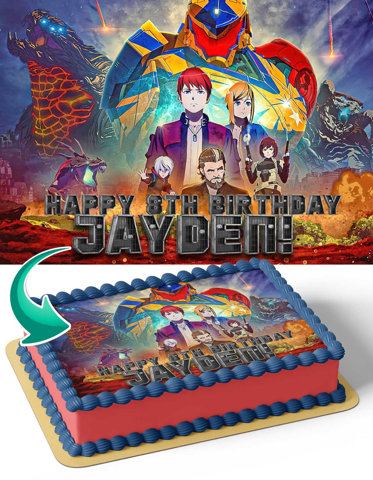 Pacific Rim The Black Edible Image Cake Topper Personalized Birthday ...
