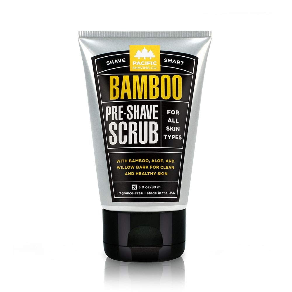Pacific Shaving Company Bamboo Pre-Shave Scrub for Men & Women, All ...