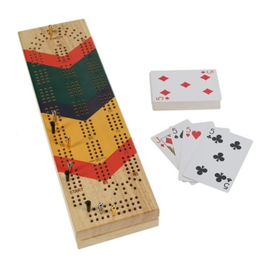 Pacific Shore Games Cabinet Cribbage Set, Solid Wood 3 Track Board ...