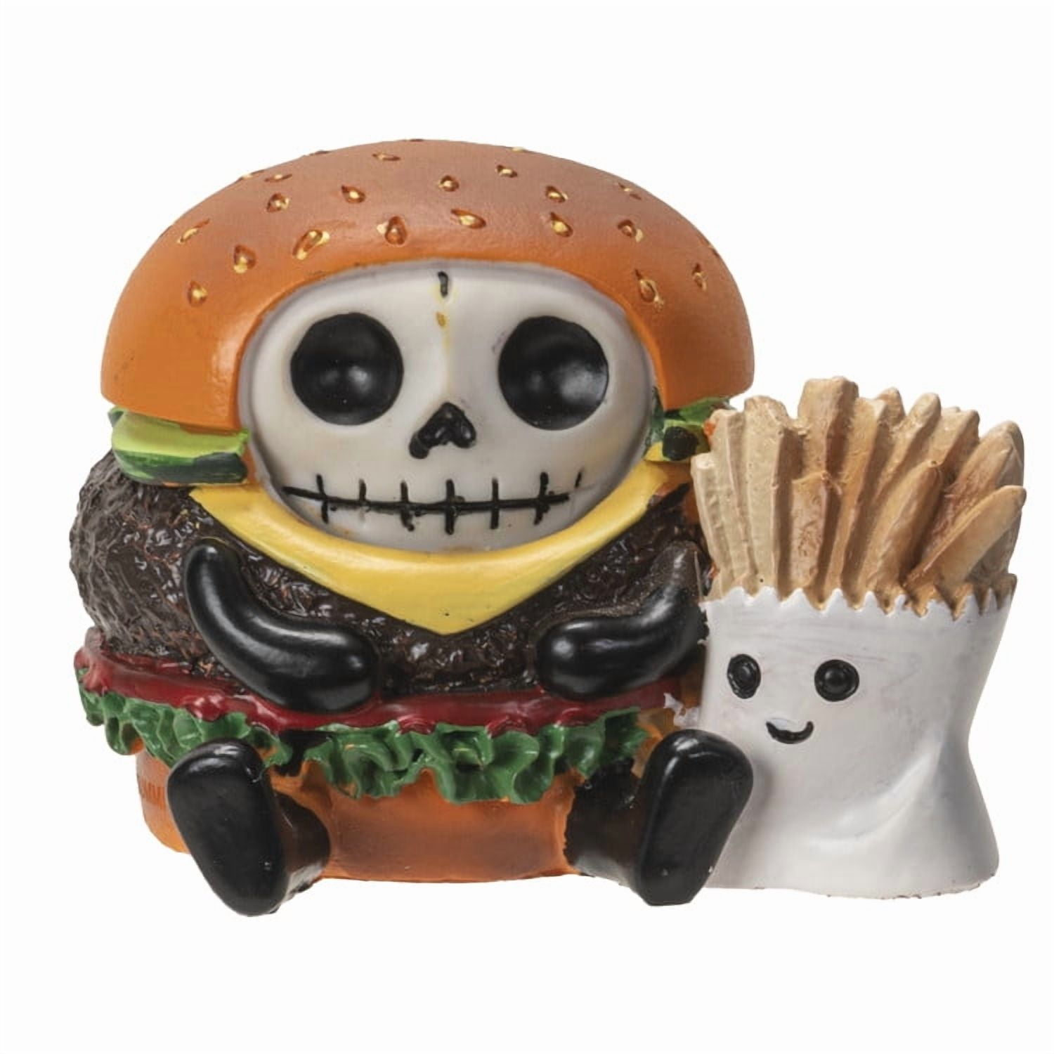 Pacific Trading Furrybones Burger and Fry Skeleton Figurine 3.2 Inch ...
