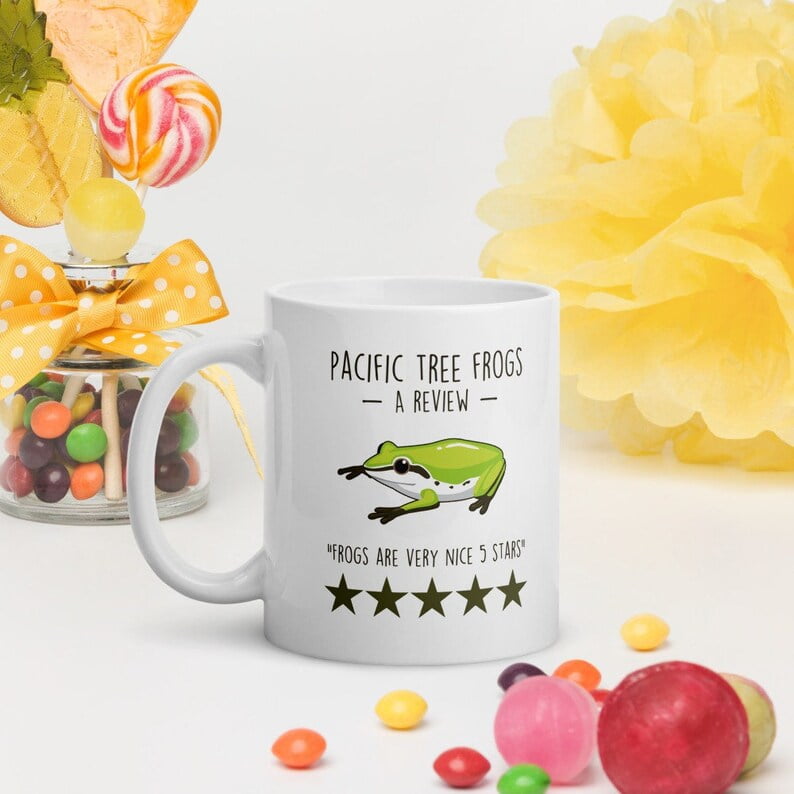 Pacific Tree Frog Mug, Cute Frog Lover Gift, Cottagecore, Goblincore ...
