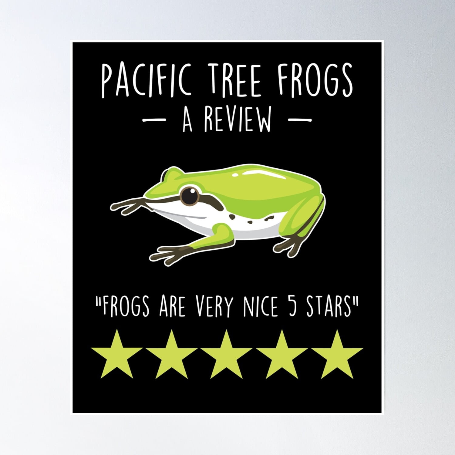 Pacific Tree Frog Review Poster Wall Art, Modern Wall Decor, 16x16 UNFRAMED - Walmart.com