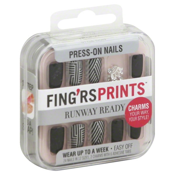 Pacific World Fingrs Prints Press-On Nails, 1 ea - Walmart.com