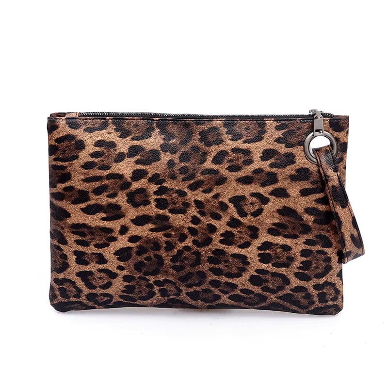 PacificPlex Womens Handbag Leopard Print Oversized Clutch Purse Bag ...