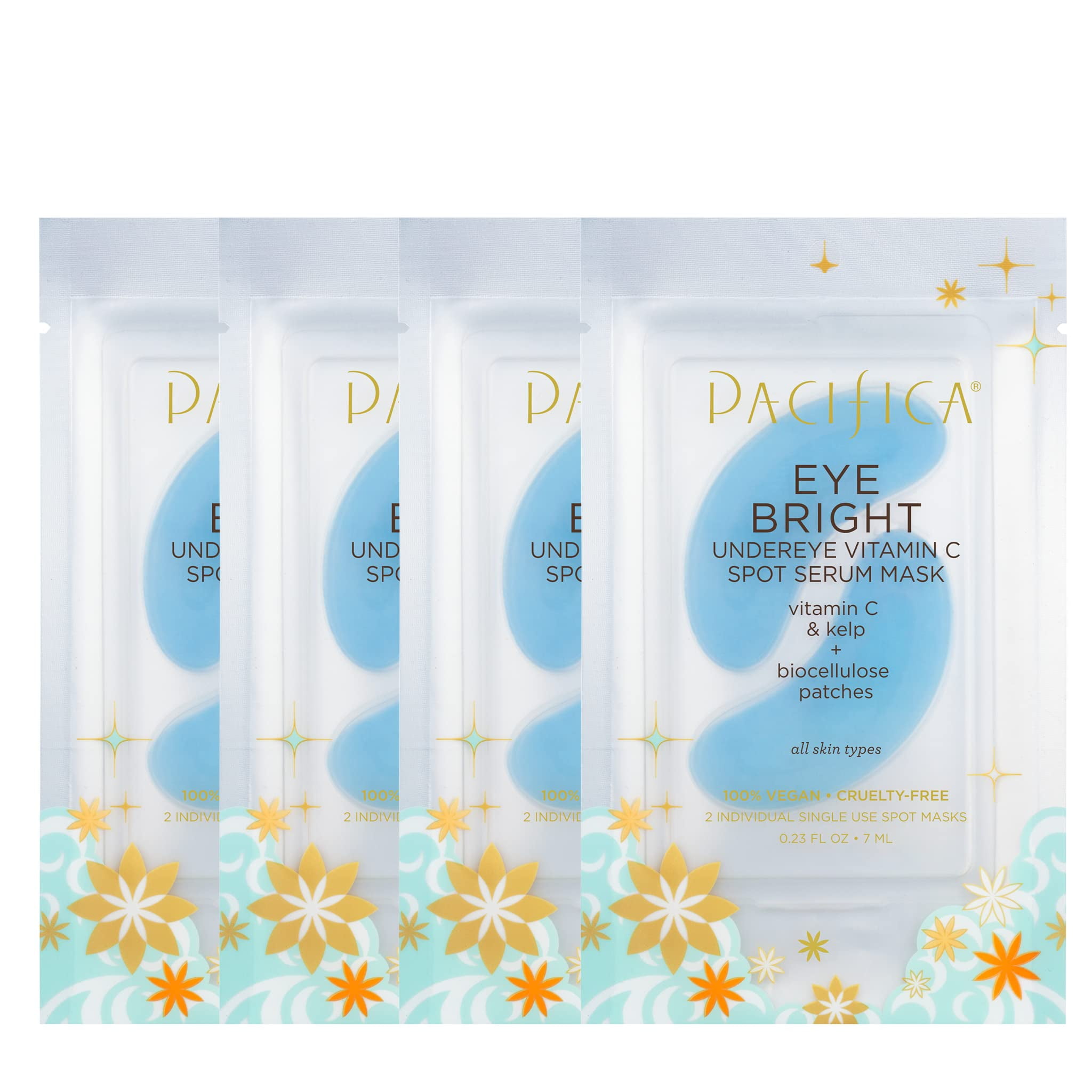 Pacifica Beauty Eye Bright Vitamin C Spot Serum Mask, Under Eye Patches ...