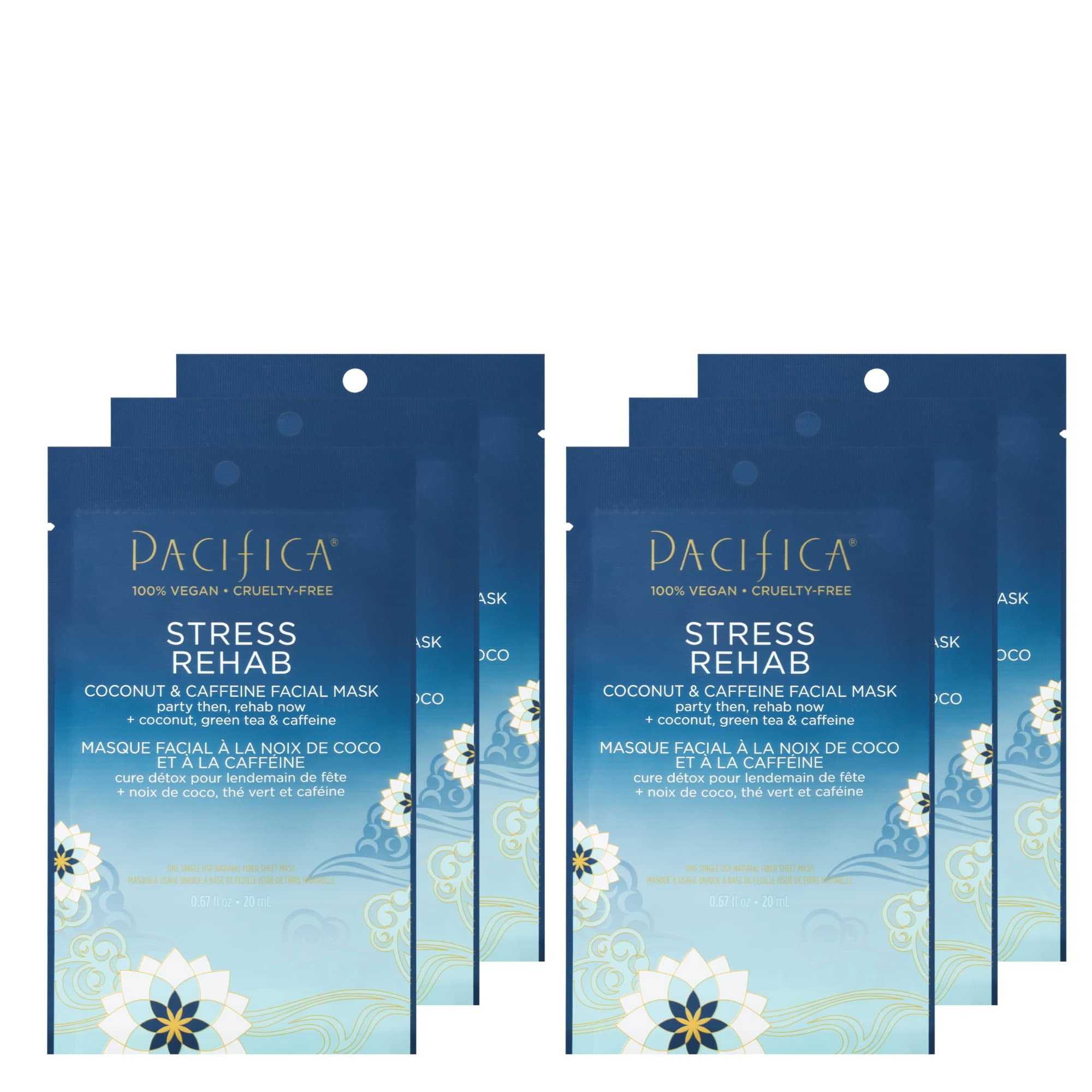 Pacifica Beauty, Stress Rehab Coconut & Caffeine Face Mask, Sheet Mask ...