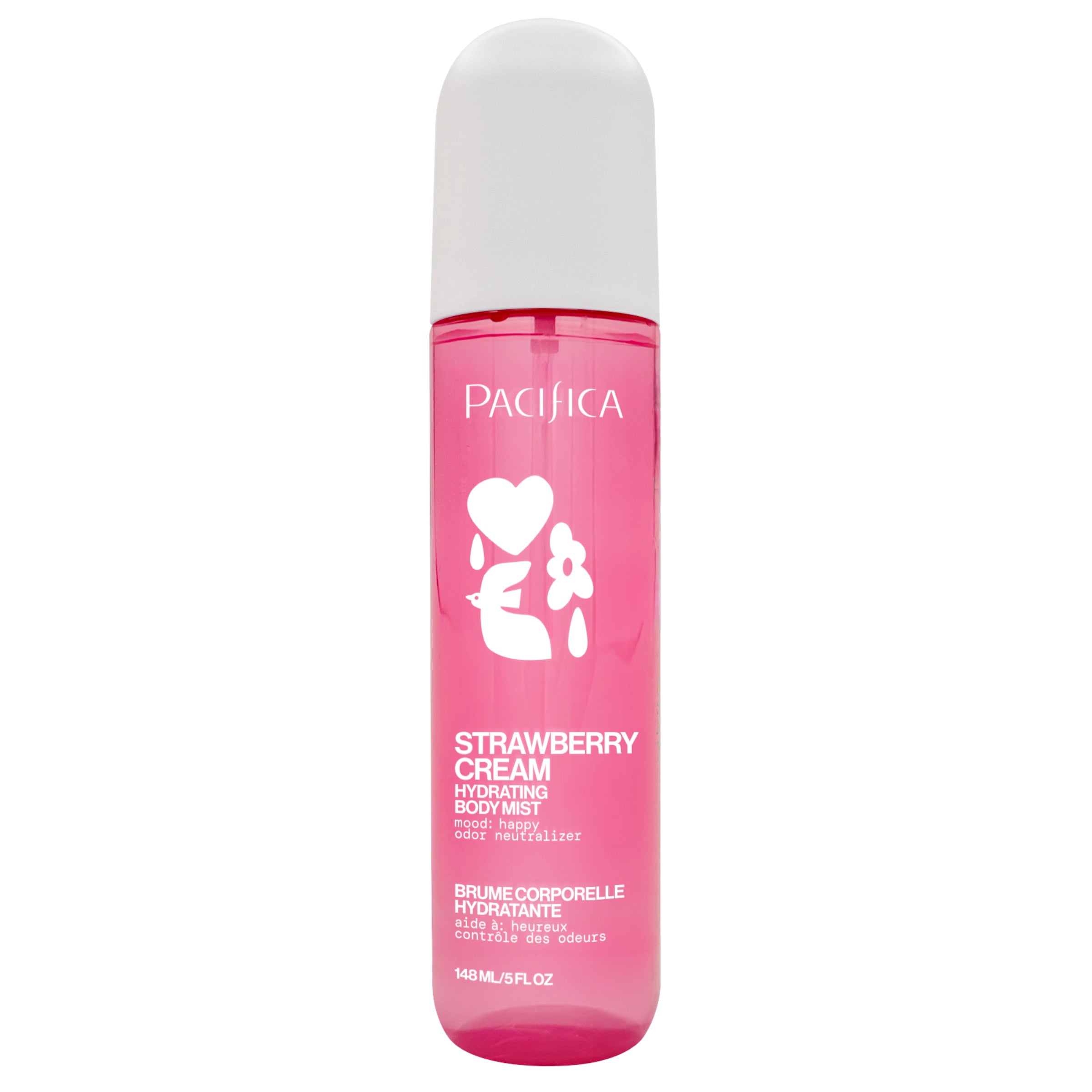 Pacifica Hydrating Body Mist Strawberry Cream for Unisex, 5 fl oz ...