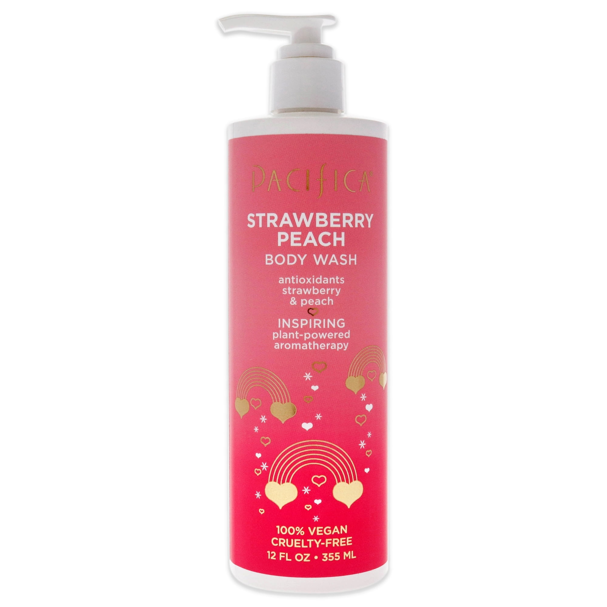 Pacifica Body Wash - Stawberry Peach, 12 oz Body Wash - Walmart.com