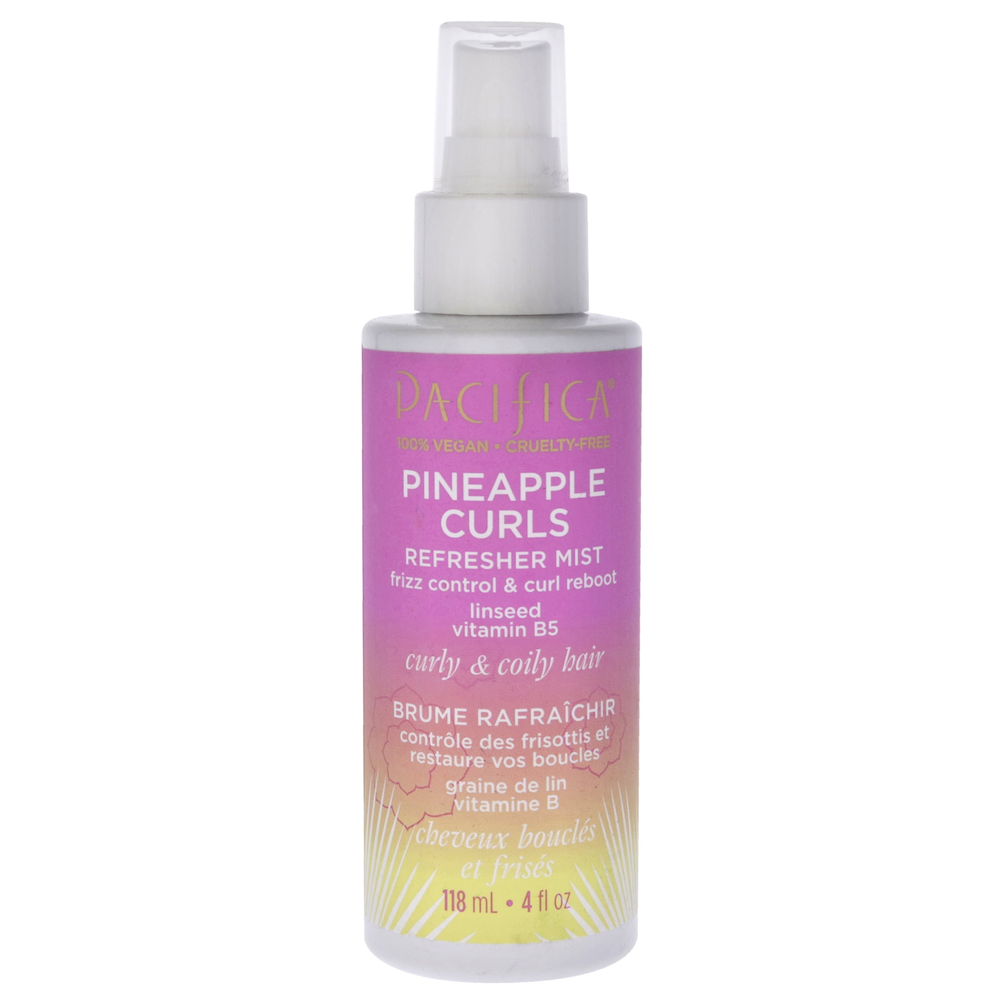 Pacifica Pineapple Curls Refresher Mist, 4 oz, Lightweight Hydration ...