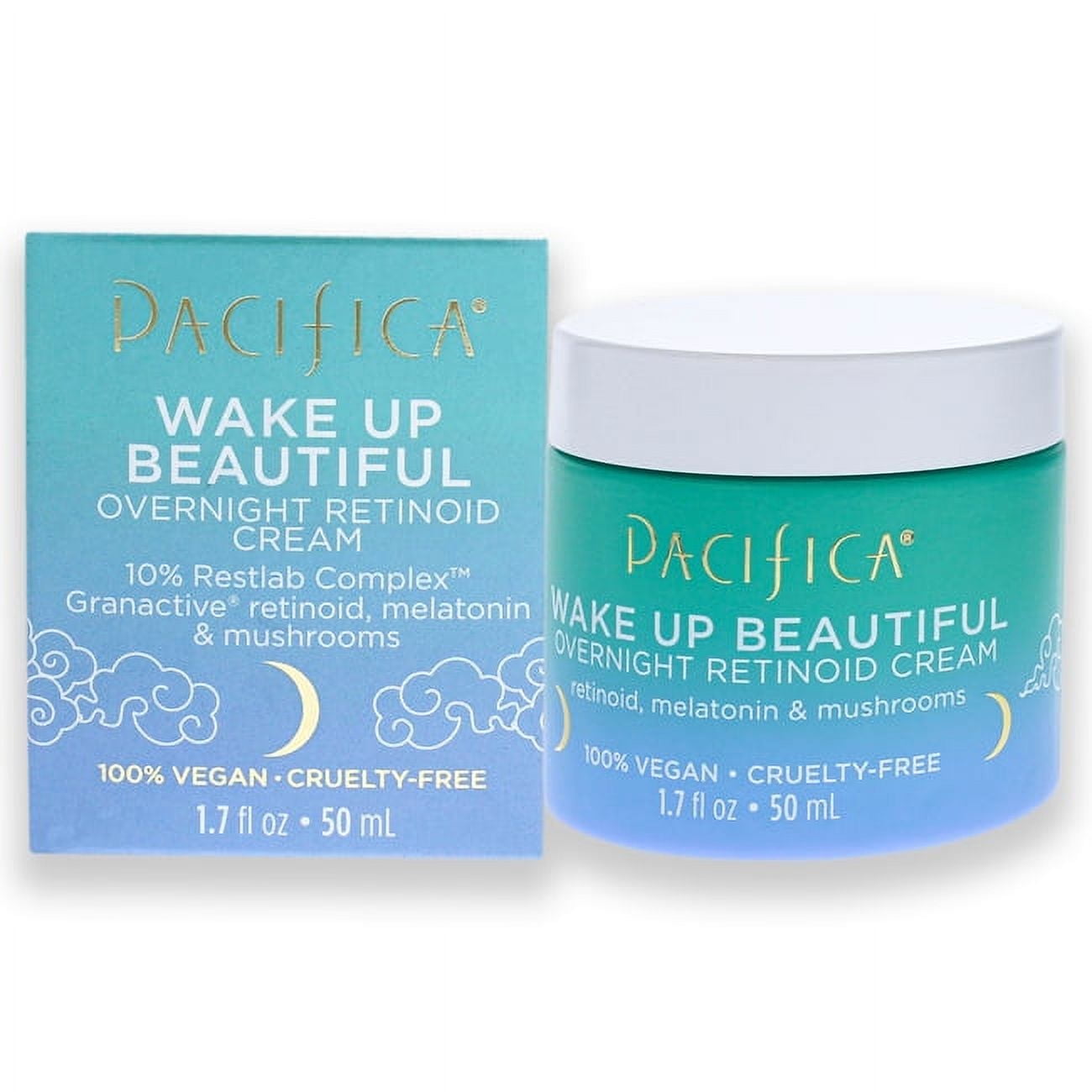 Pacifica Wake Up Beautiful Overnight Retinoid Cream, Hydrating Night ...
