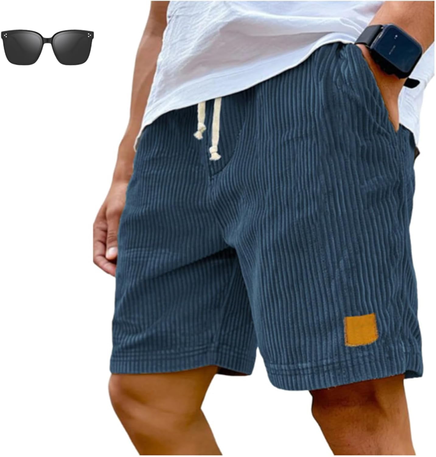 Pacificozy Men's Shorts (with 12 Colors), Men's Vintage Embroidered ...