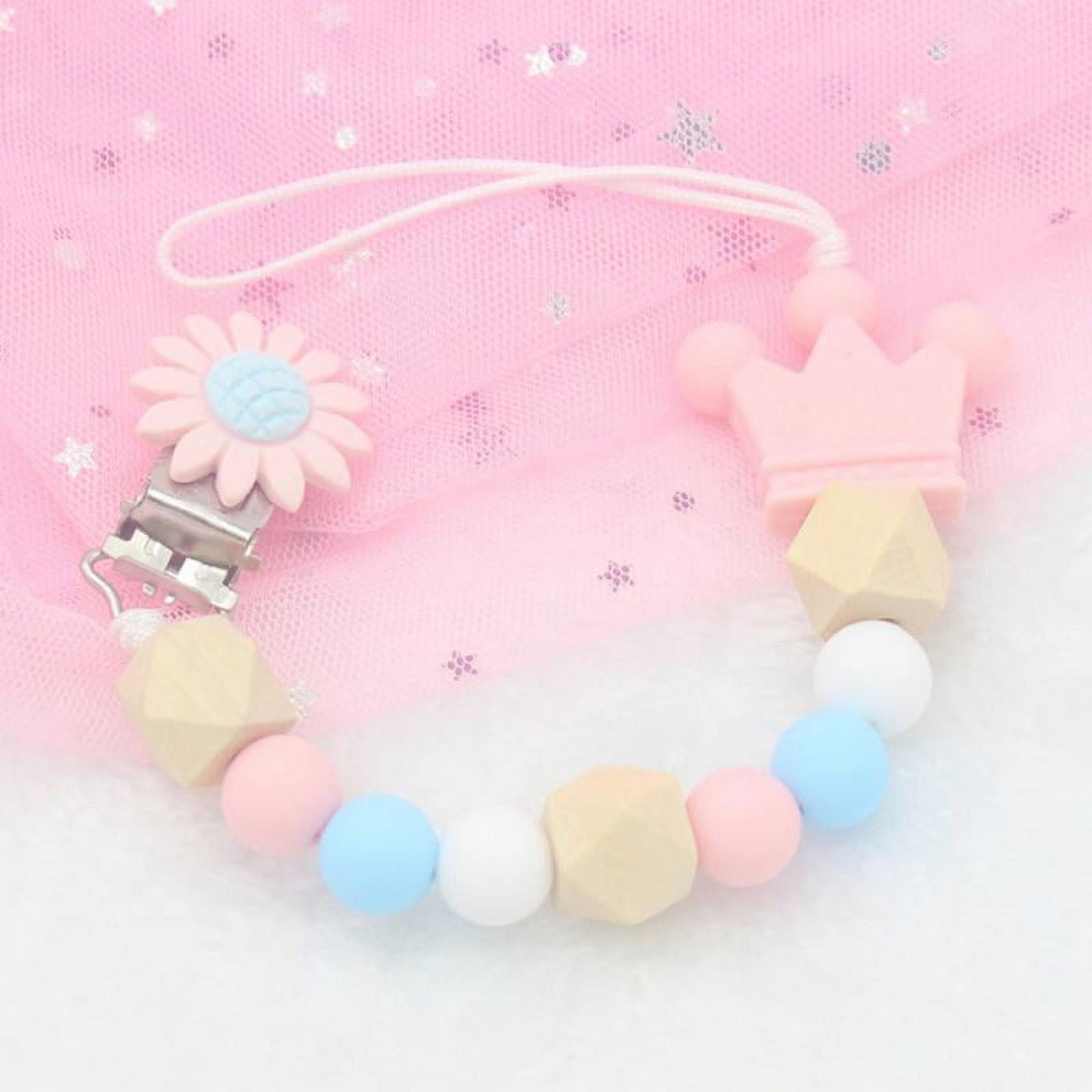 Pacifier Clip Soother Chains for Baby Girls Boys,Silicone Binky Teether ...