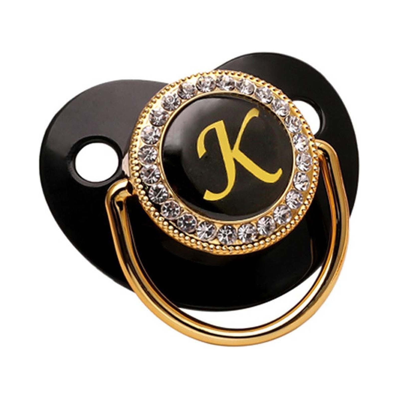 Pacifier Clips Baby Girl, 26 Letter Rhinestone Baby Pacifier with Name ...