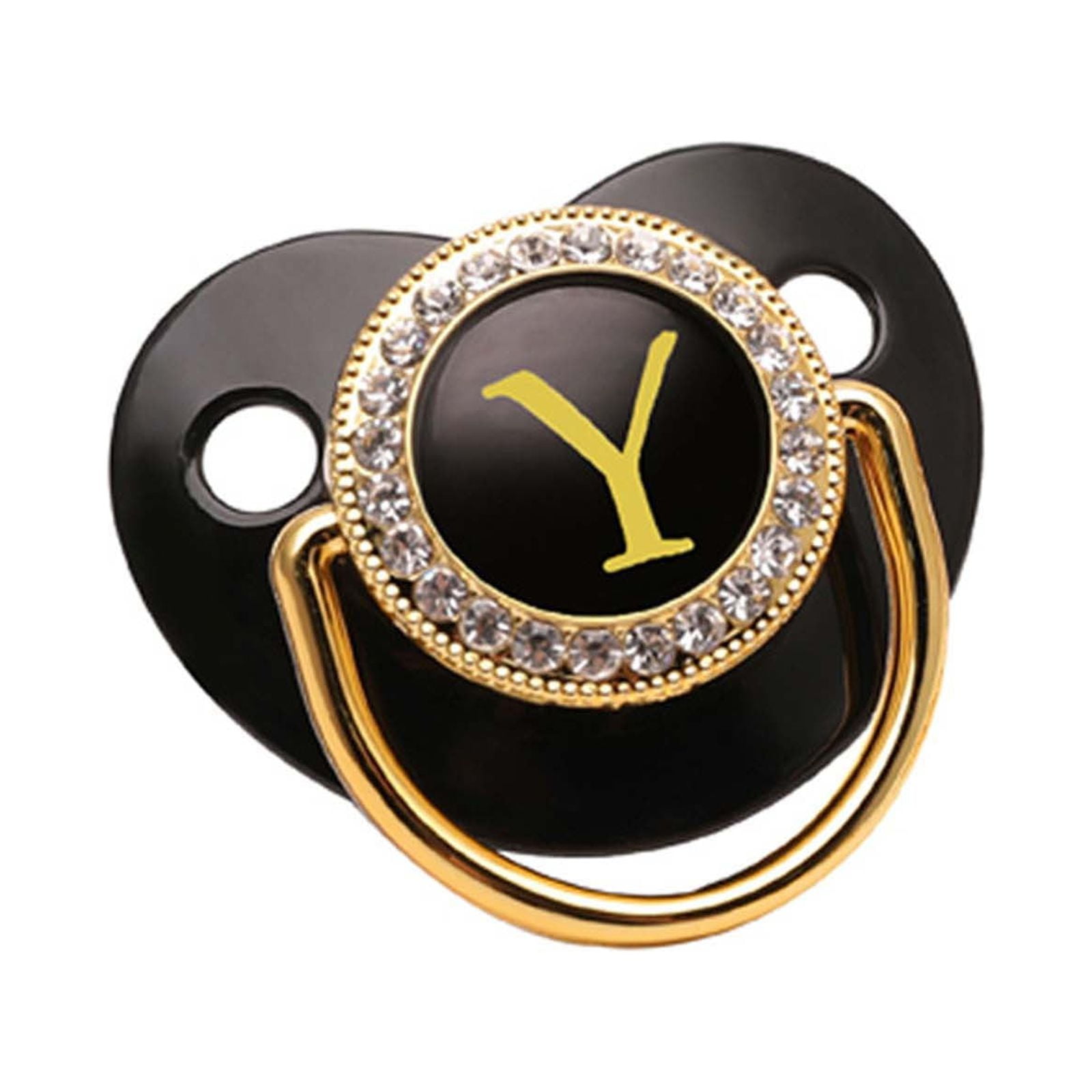 Pacifier Clips Baby Girl, 26 Letter Rhinestone Baby Pacifier with Name ...