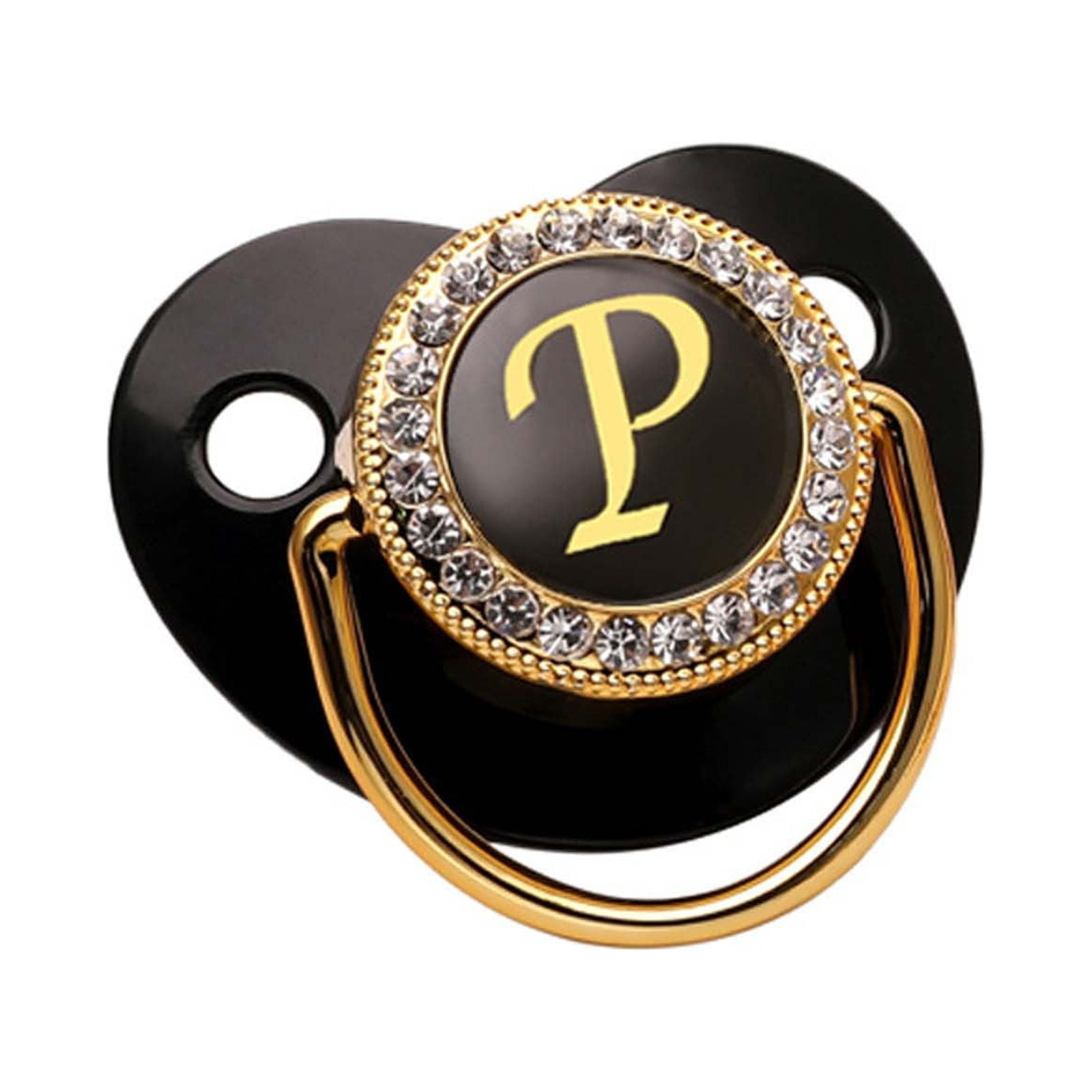 Pacifier Clips Baby Girl, 26 Letter Rhinestone Baby Pacifier with Name ...