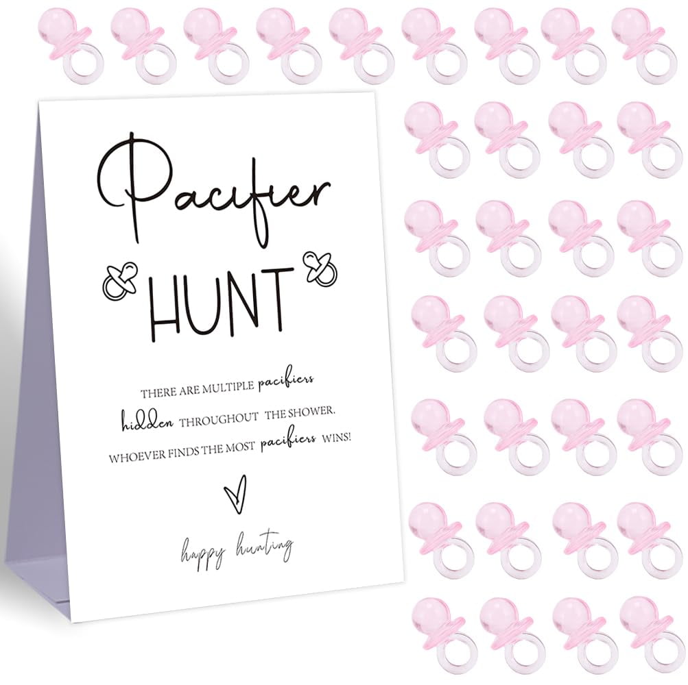 Pacifier Hunt Baby Shower Games,Rustic Baby Shower Games Gender Neutral ...
