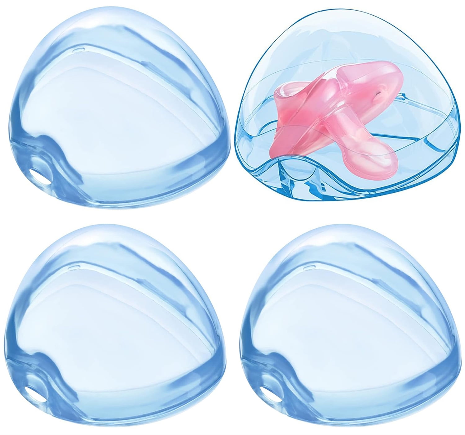 Pacifier Storage Container Box,Happon 4 Pack Pacifier Holder Case ...