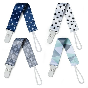 Baby Pacifier Chain - Soft Silicone Teether Toy Holder with Clip ...