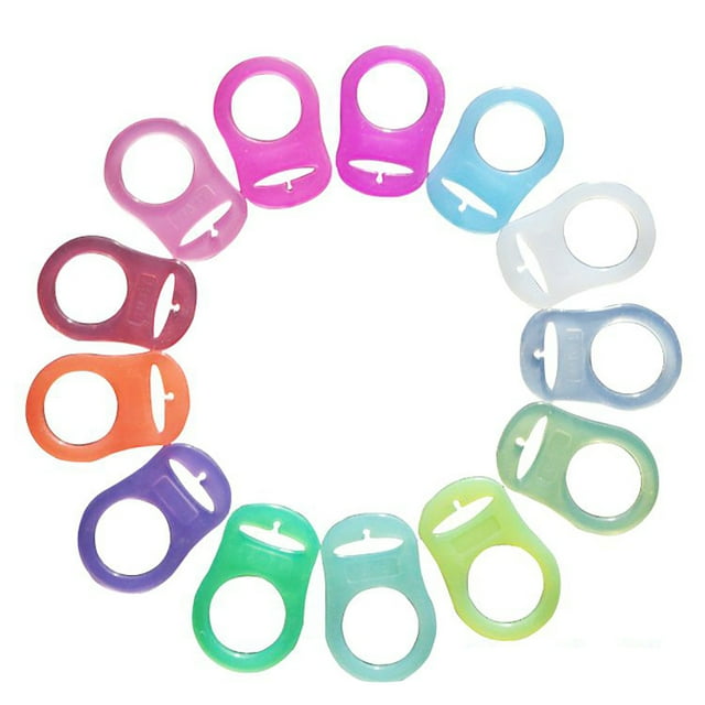 Pacifier ring buckle10Pcs Soft Silicone Baby Pacifier Clips Holders ...