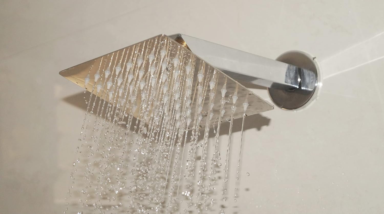 Pacify Size 6x6 SS Ultra Slim Shower Metallic Chrome Finish With 9 Arm ...