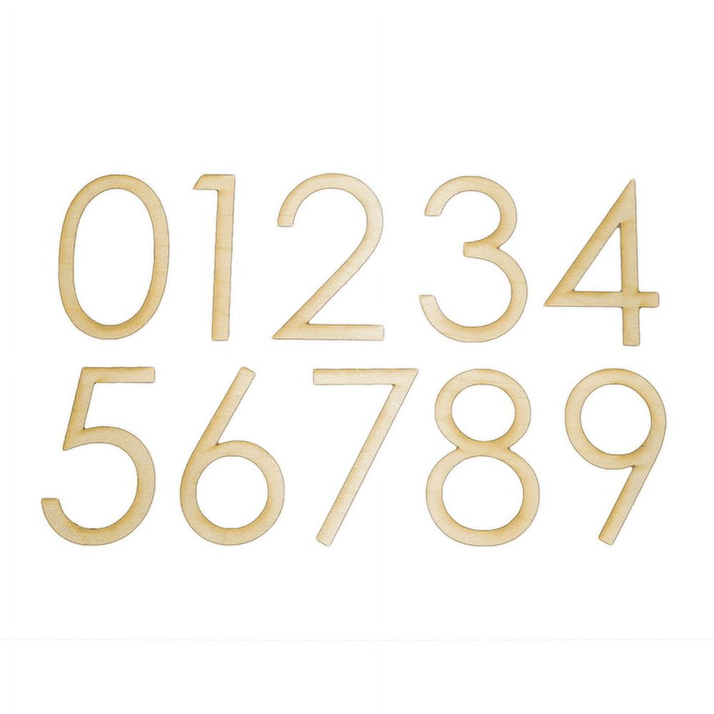 Pack of 1, 10 Inch x 1/4" Baltic Birch 4 Wood Numbers in The Century ...