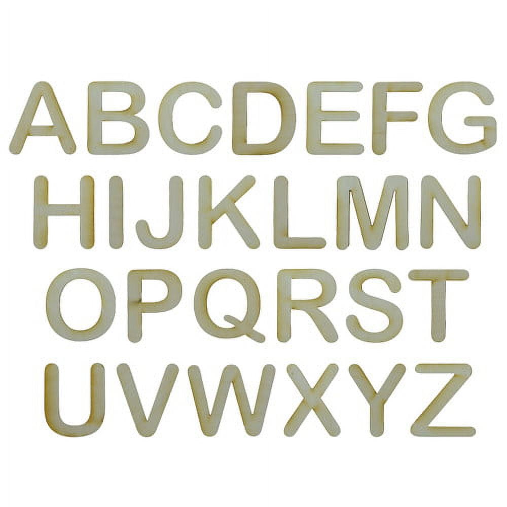 Pack of 1, 10 Inch x 1/8 Inch L Round Font Wood Letters for Wood Craft ...