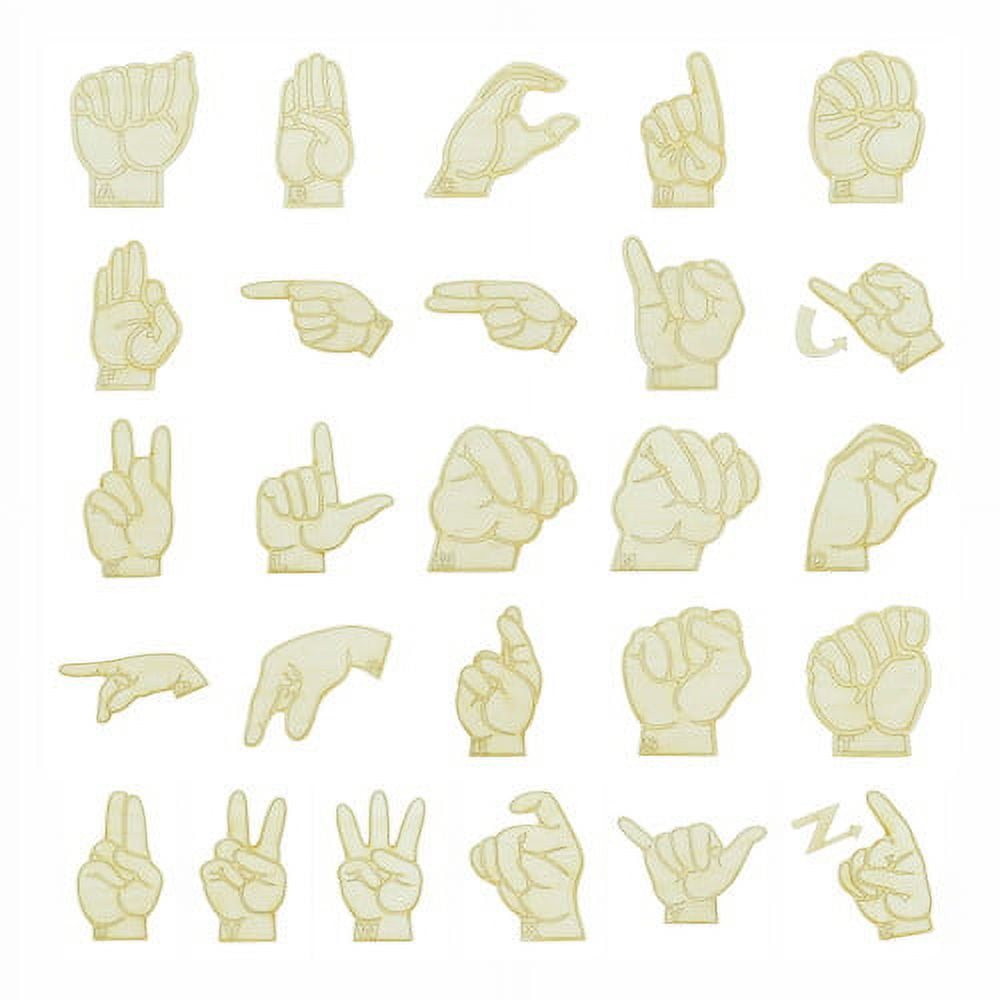 Pack of 1, 10 Inch x 1/8 Inch Z American Sign Language Detailed Wood ...