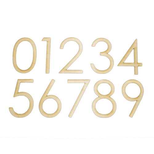 Pack of 1, 12 Inch x 1/8" Baltic Birch 7 Wood Numbers in The Century ...