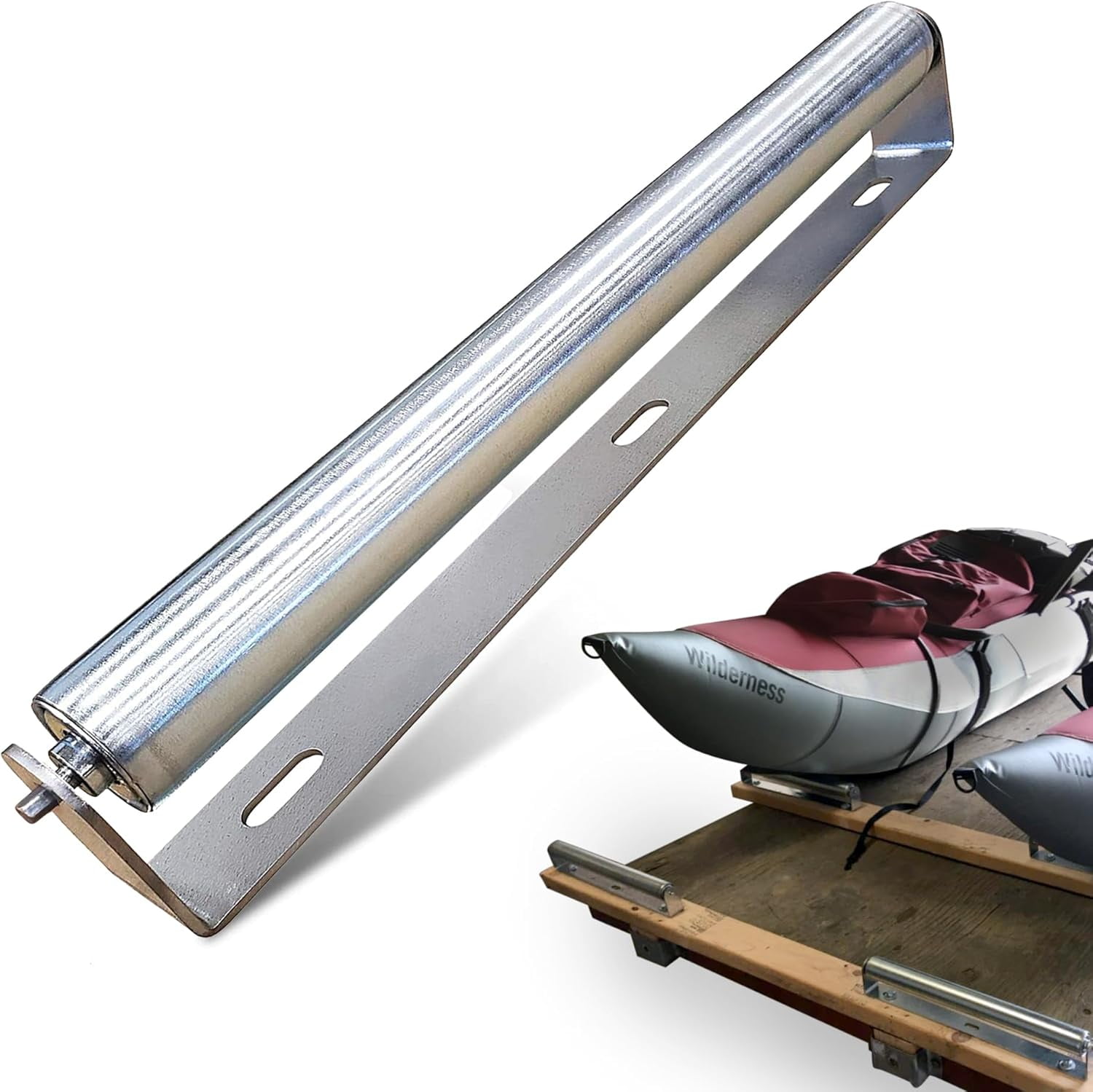 Pack of 1 | 16" Long & Bracket Set |1.5" Diameter | Galvanized Steel ...