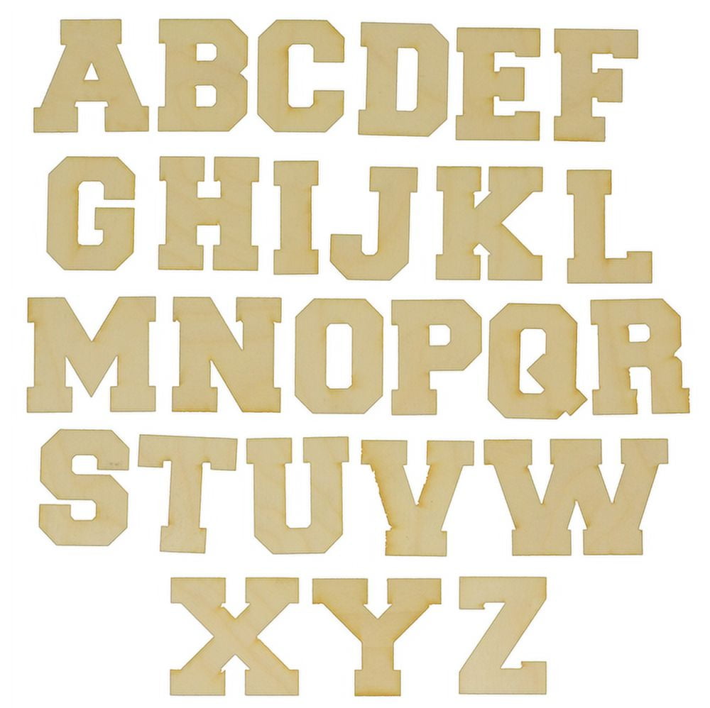 Pack of 1, 2 Inch x 1/4" Baltic Birch Plywood R Collegiate Font Wood ...