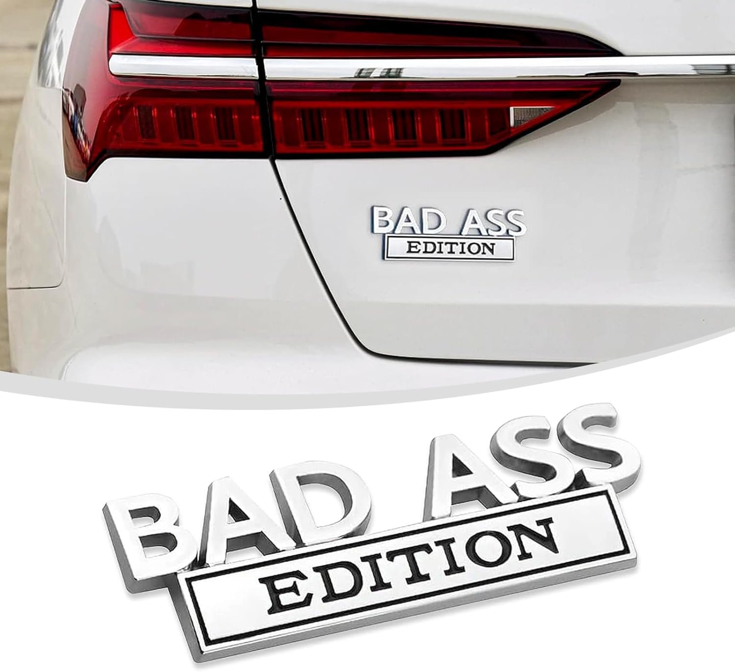 Pack-1 3D Fender Badge Decal Car Sticker, Car Bad Ass Edition Emblem ...