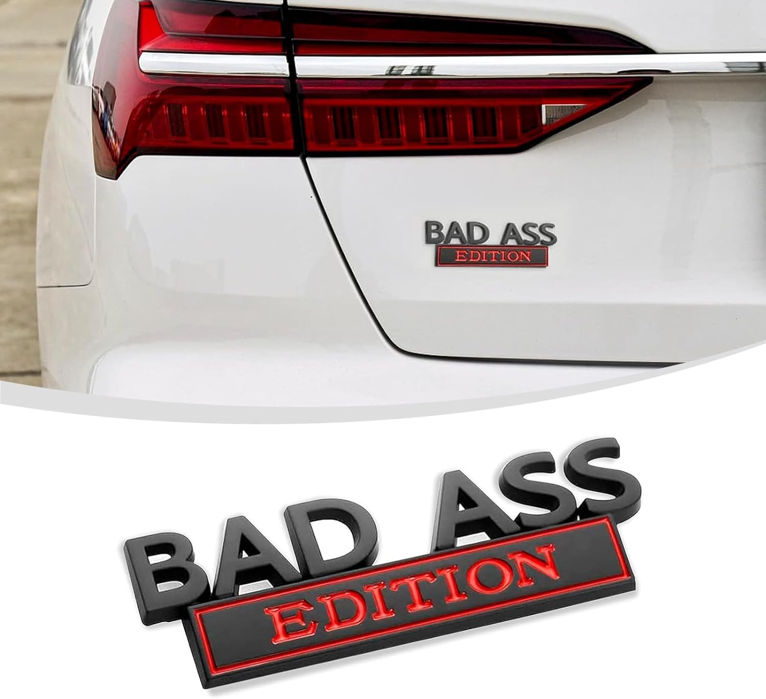 Pack-1 3D Fender Badge Decal Car Sticker, Car Bad Ass Edition Emblem ...