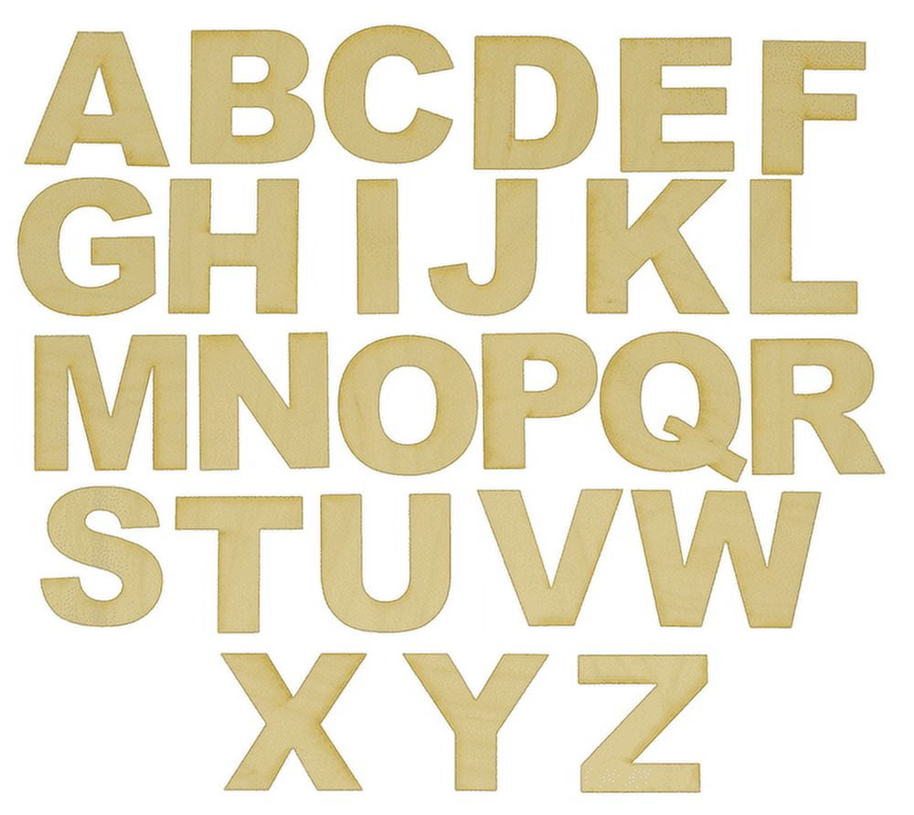 Pack of 1, 4 Inch x 1/4 Inch I Wood Letters in The Arial Font for Wood ...