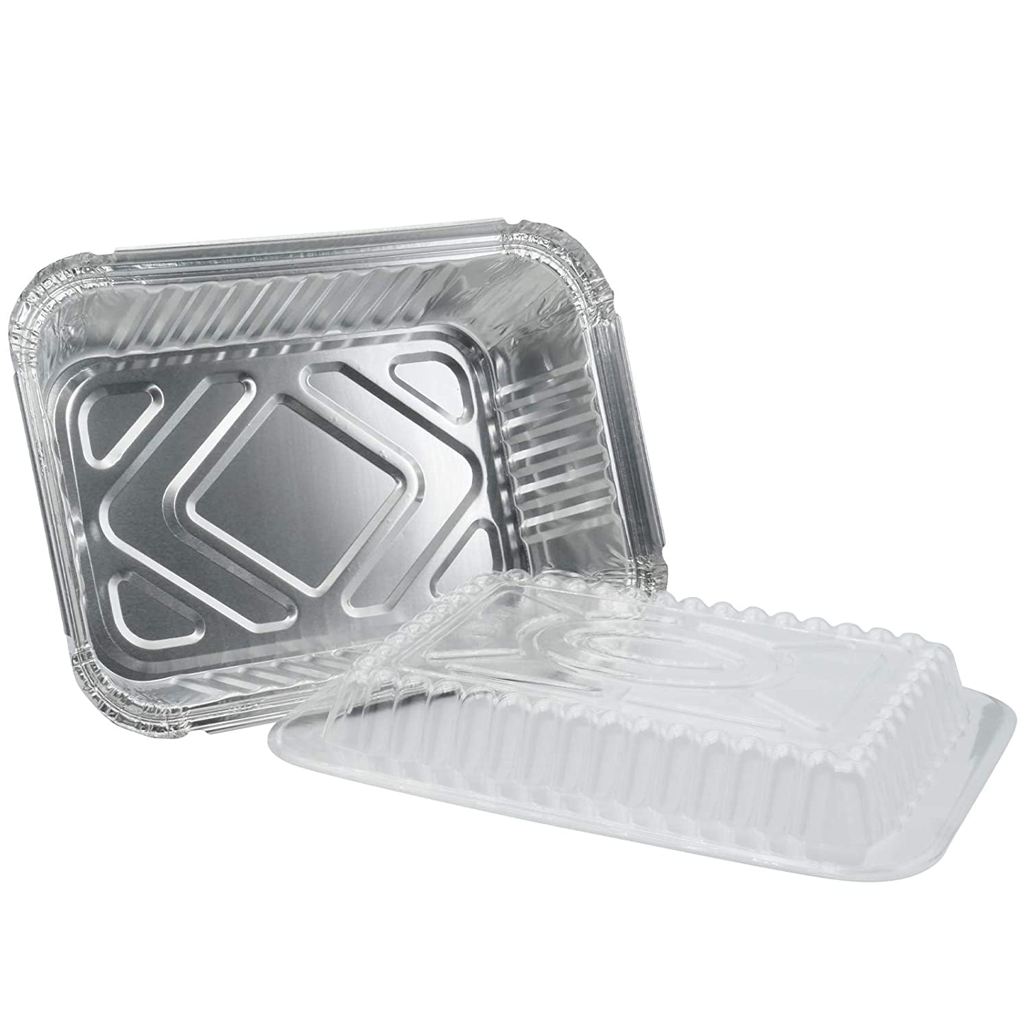 Pack] 1.5LB Oblong Take Out Baking Pans with Dome Lids Shallow - 768 ...
