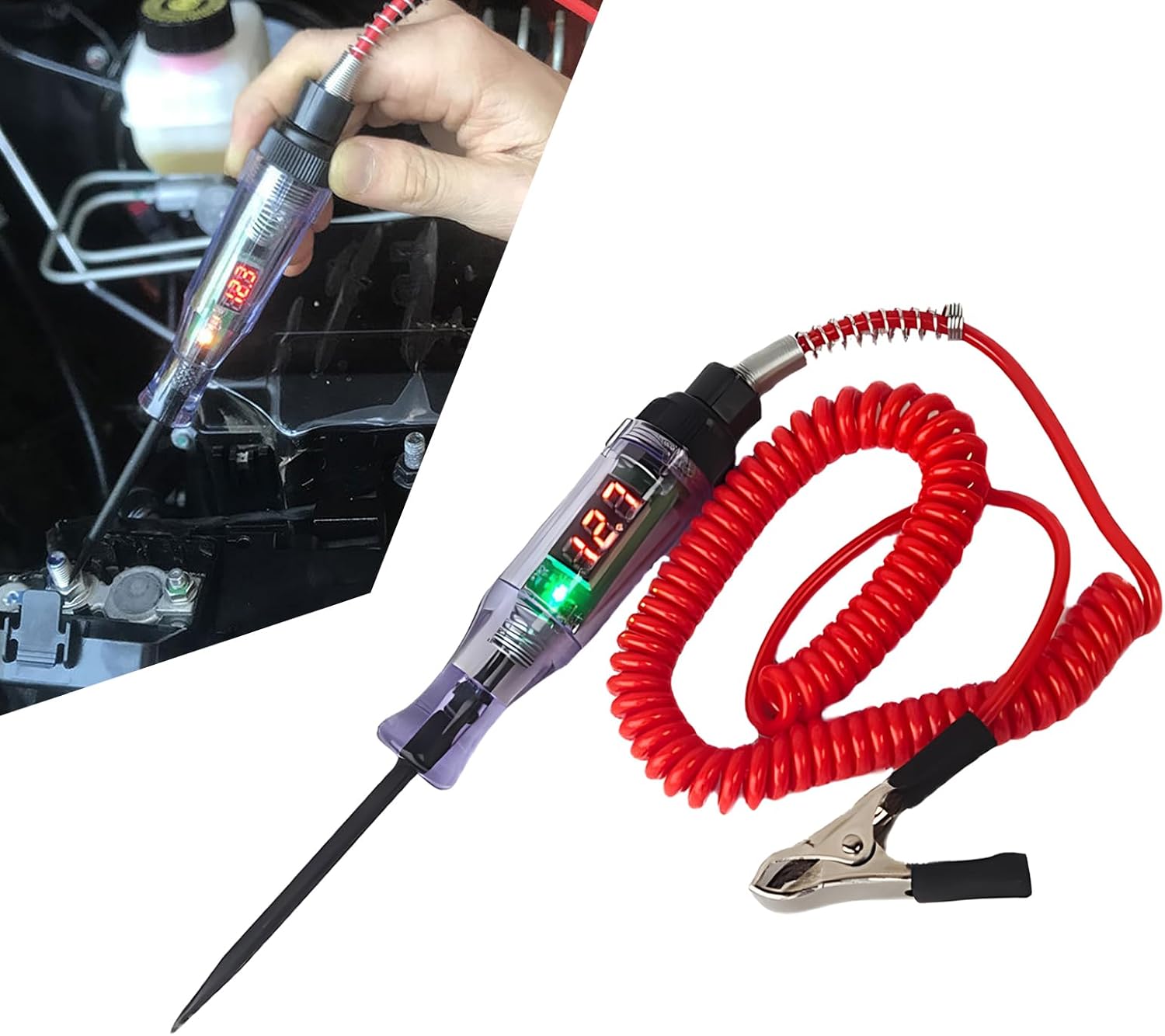 Pack-1 Car Digital Tester with LED Signal Light, Inductive Tester with ...