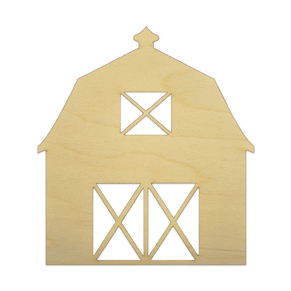 Pack of 1, Jumbo 16" x 18" x 1/4" Baltic Birch Plywood Barn with ...