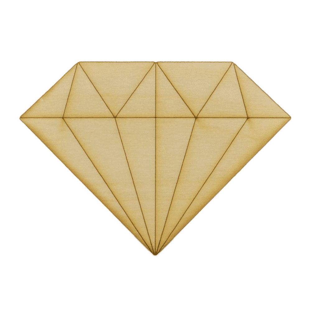 Pack of 1, Jumbo 18" x 13" x 1/8" Baltic Birch Plywood Detailed Diamond ...