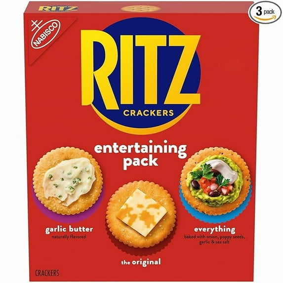 Pack of 1 RITZ Crackers Entertaining Variety Pack with Original ...