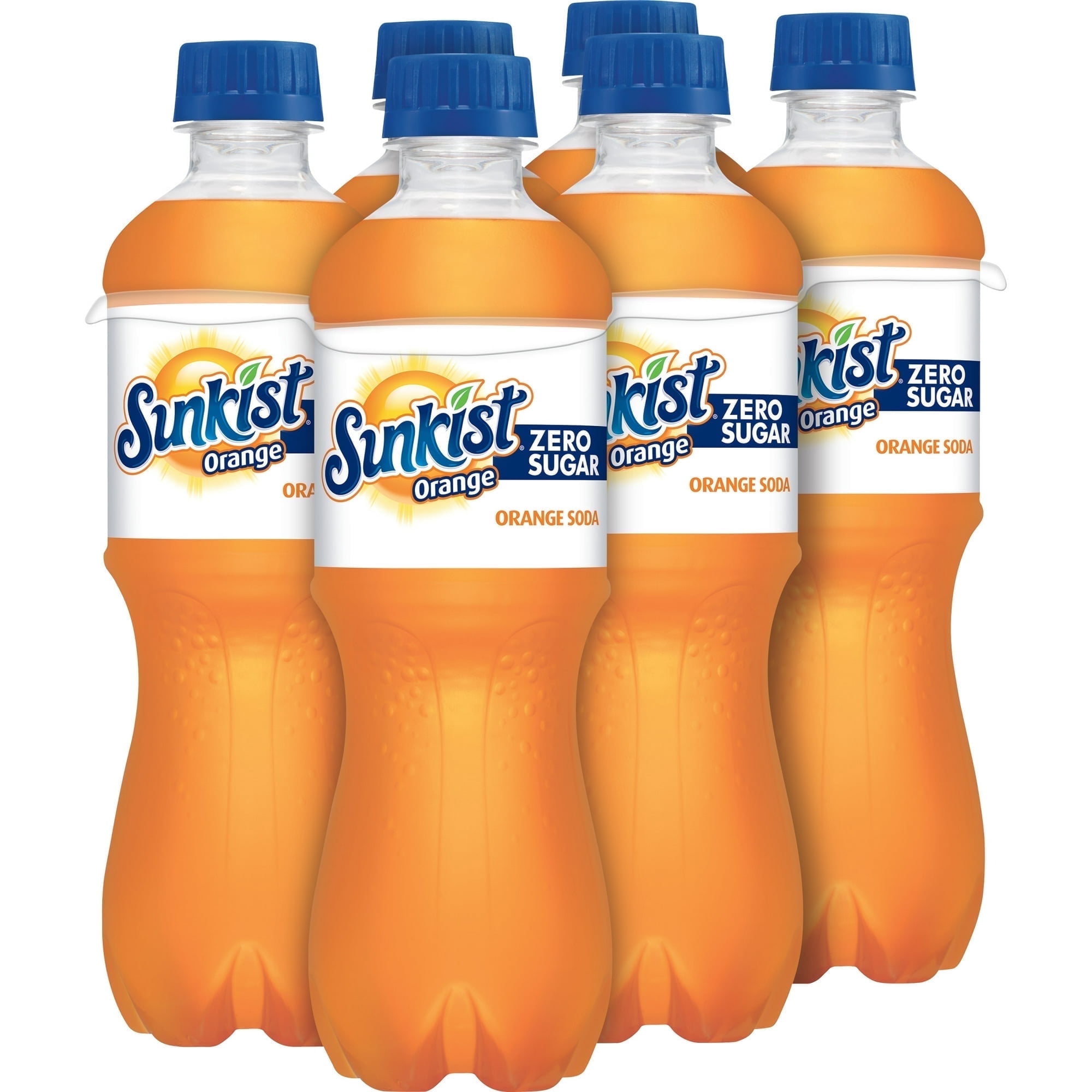 Sunkist Zero Sugar Orange Soda Pop, 16.9 fl oz Bottles, 6 Pack ...