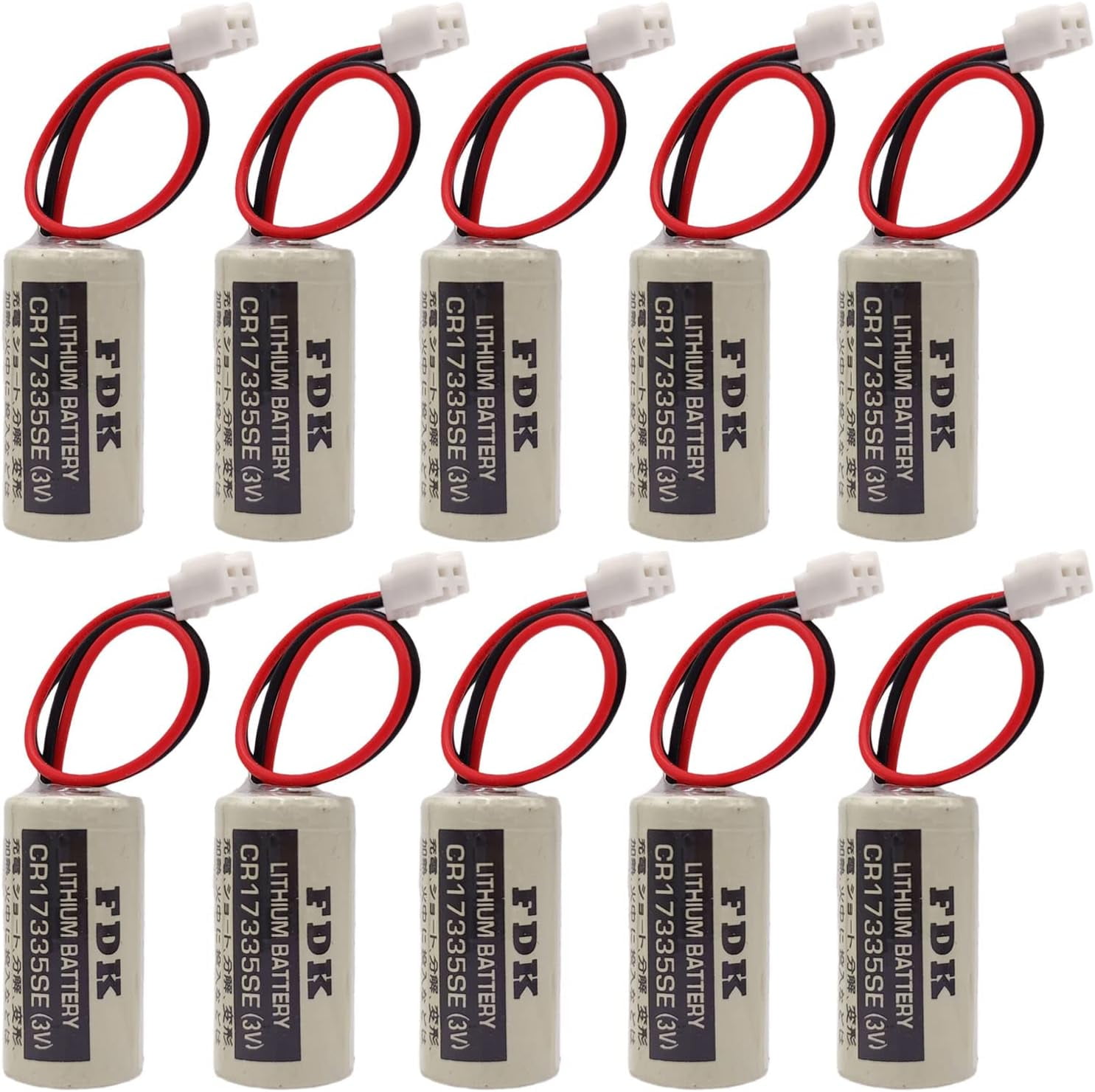 (Pack of 10) CR17335SE 3V 1800mAh Non-Rechargeable Lithium Cell for FDK ...