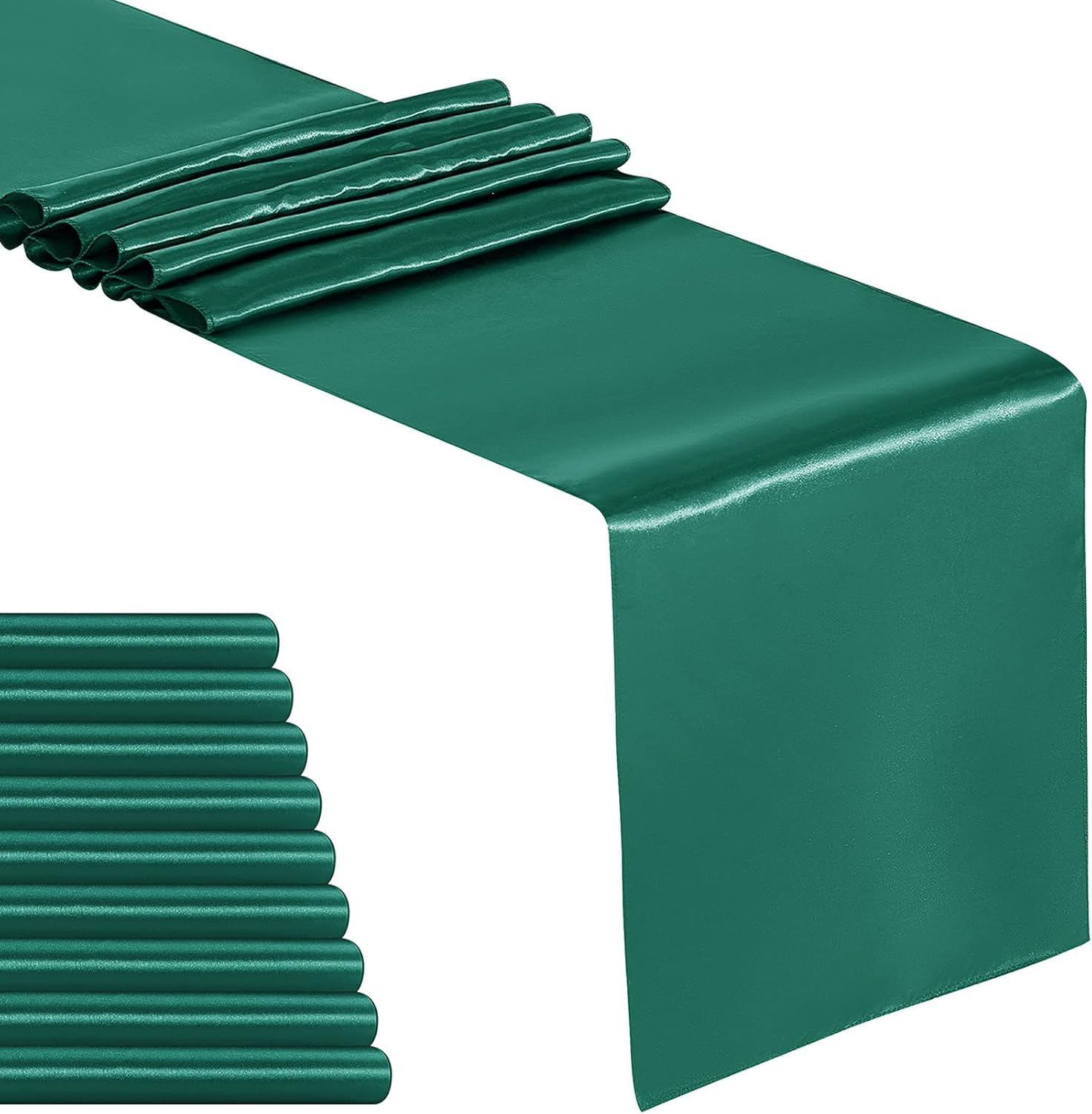 Pack of 10 Satin Table Runner 12 x 108 Inches Long,Hunter Table Runners ...