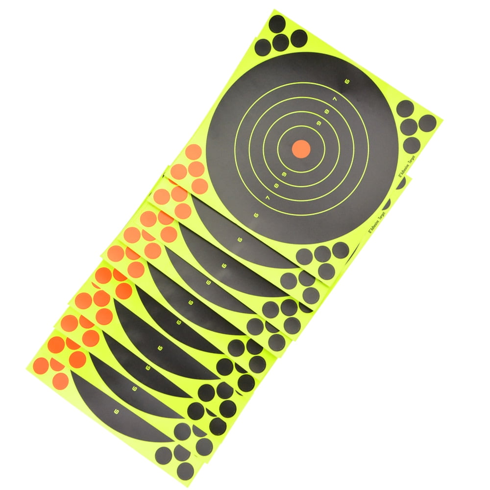 Pack of 10 Splatter Fluorescent Arrow Target Patches, 16 Patches Per ...