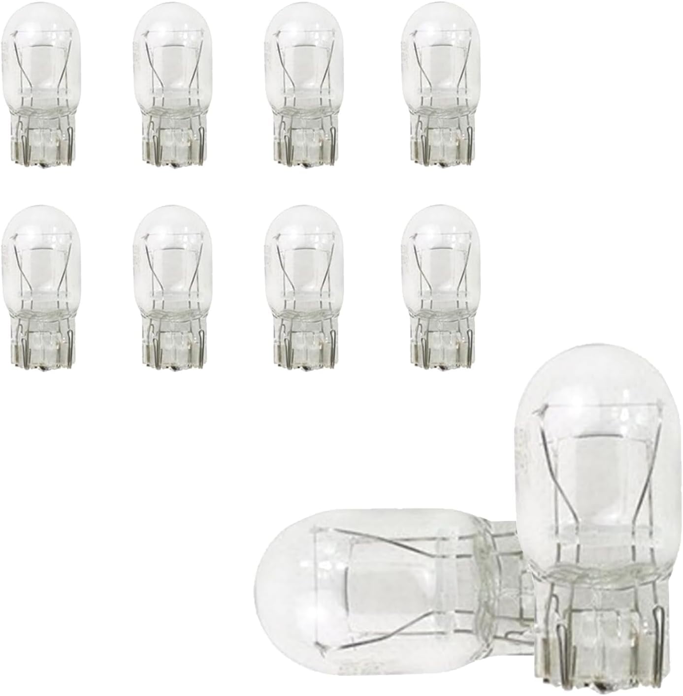 Pack-10 T20 Car Turn Signal Light, 12V 21/5W 1891/7443 Double-wire Vehicle Brake Light Bulb ...