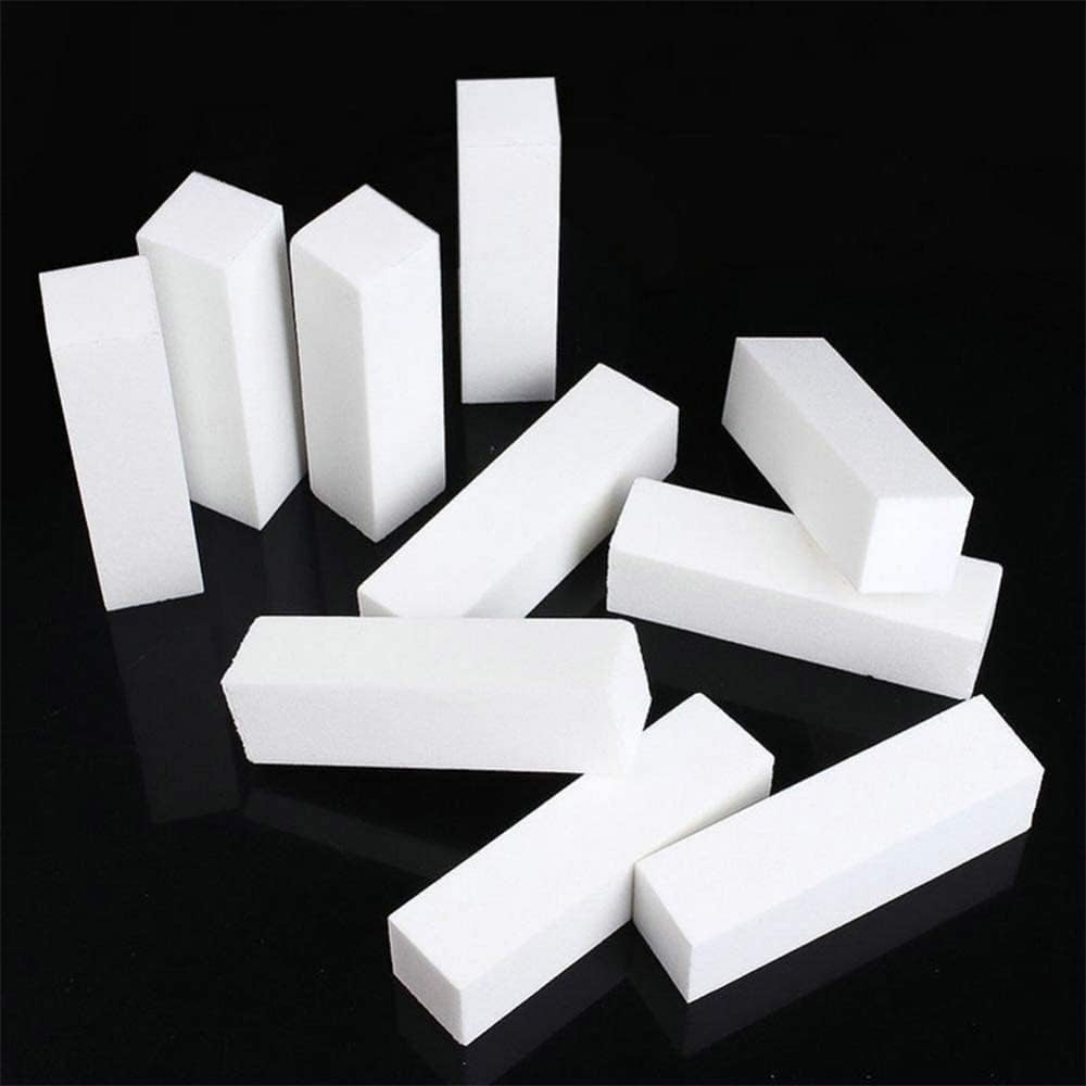 Pack of 10 White Buffer Sanding Blocks, Nail Files Sanding Blocks Nail ...