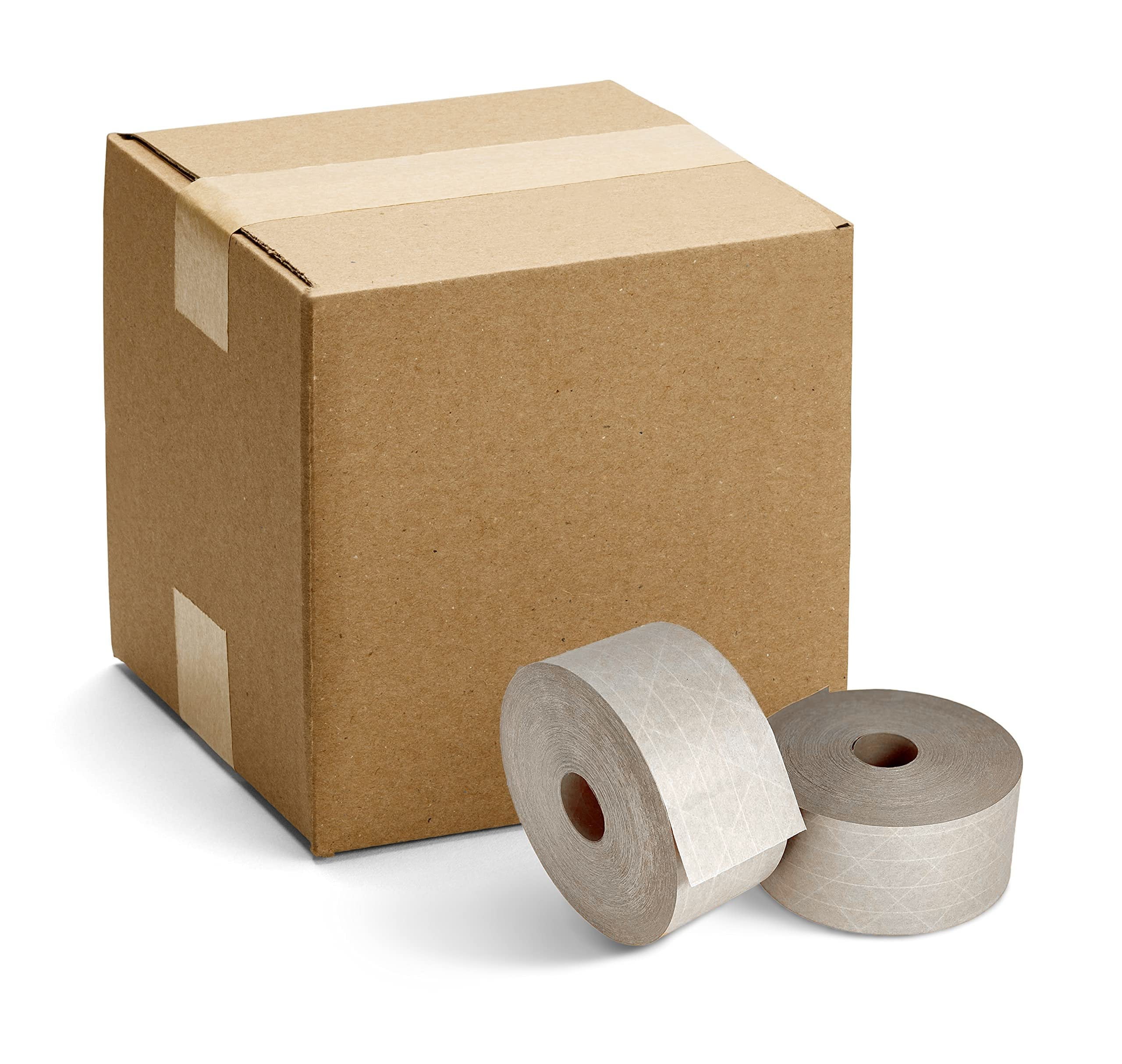 Pack of 10 White Reinforced Water Activated Tapes 3" x 450'. Gummed ...