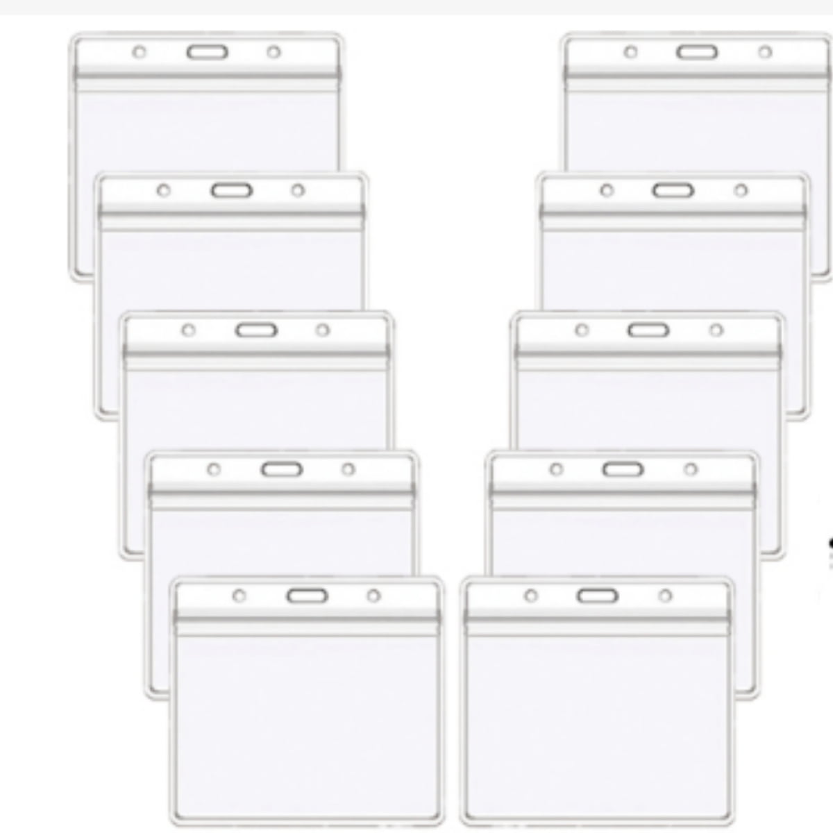 Pack of 10 transparent ID card holders, 10*8.5cm card holders ...