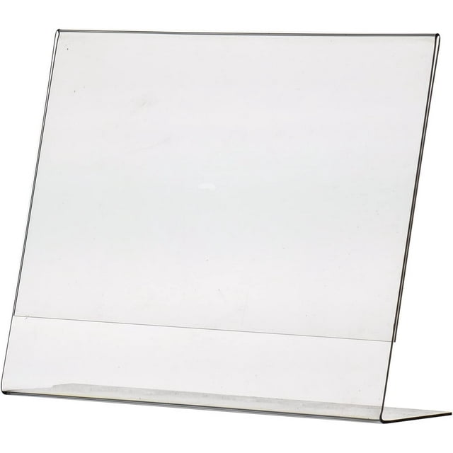 Pack) 10" x 8" Clear Slant Back Ad/Sign Holder, Plastic Slanted Picture ...