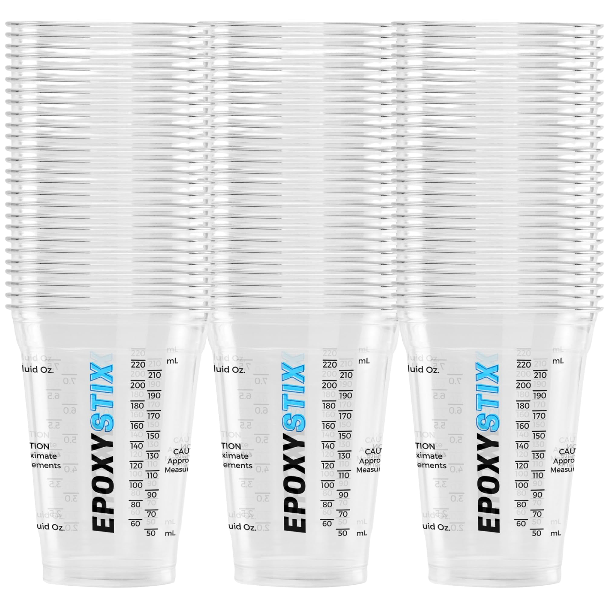 [Pack of 100] 10oz AIF9 Disposable Graduated Measuring Cups for Mixing ...